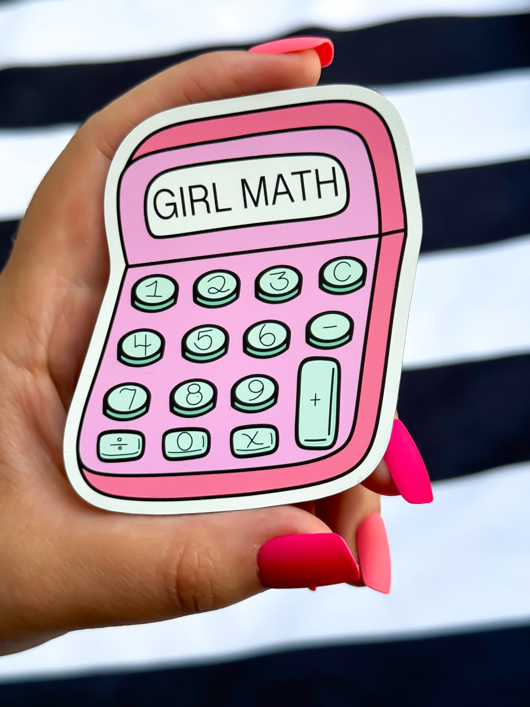 Girl Math Magnet | Stanley Cup Accessories | Fun Fridge Magnet | Car ...