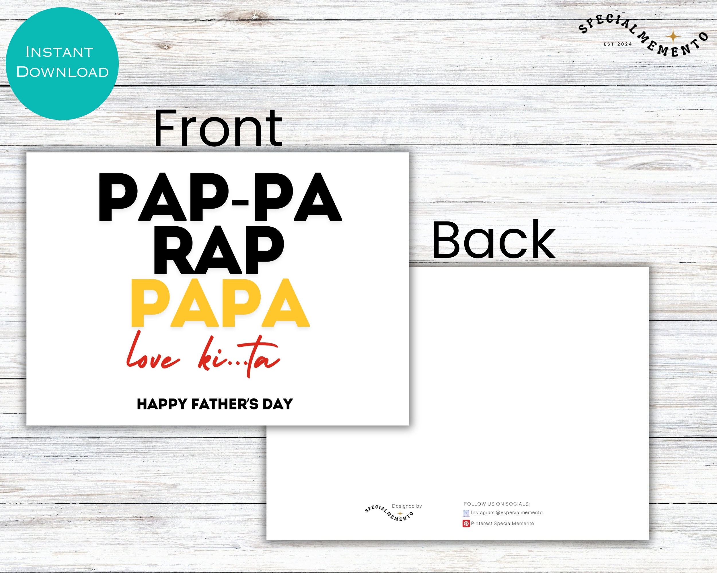 Tagalog Father's Day Card Printable, Happy Father's Day Card Instant ...