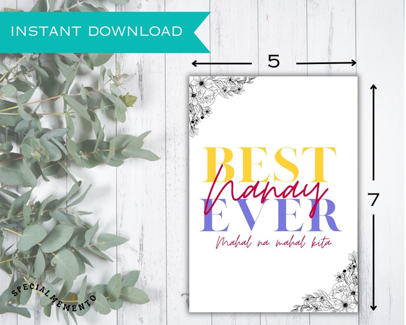 5 Filipino Mother's Day Card Printable, Tagalog Happy Mother's Day Card ...