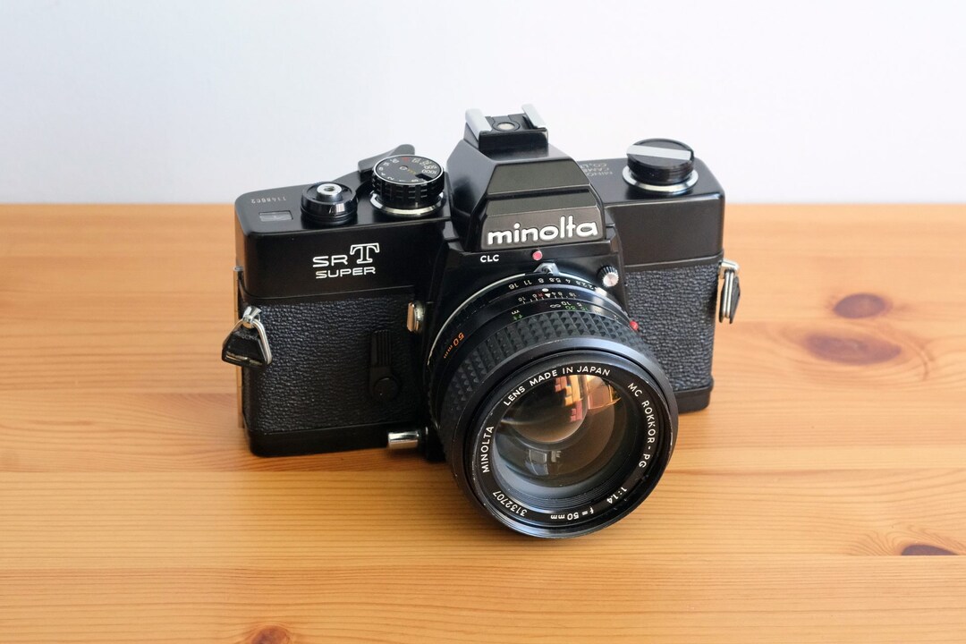 Minolta SRT Super Black Film Camera & 50mm F/1.4 Lens - Etsy