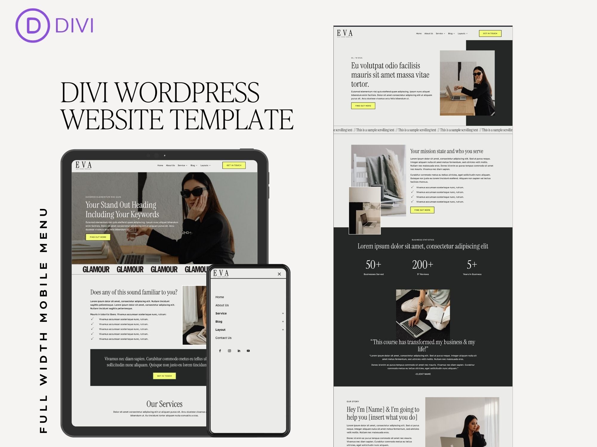 Website Template for Divi Theme & Wordpress | Wordpress Divi Theme ...