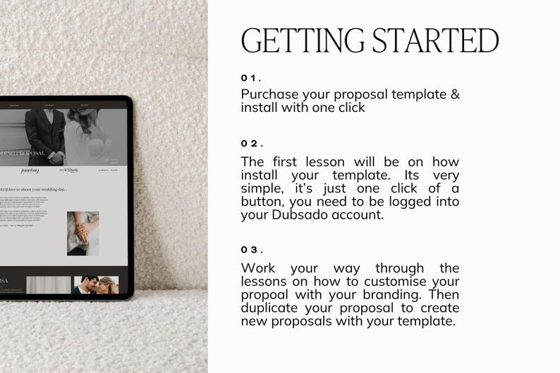 Photography Dubsado Proposal Template | Wedding Photographer Dubsado Proposal | Brand ...