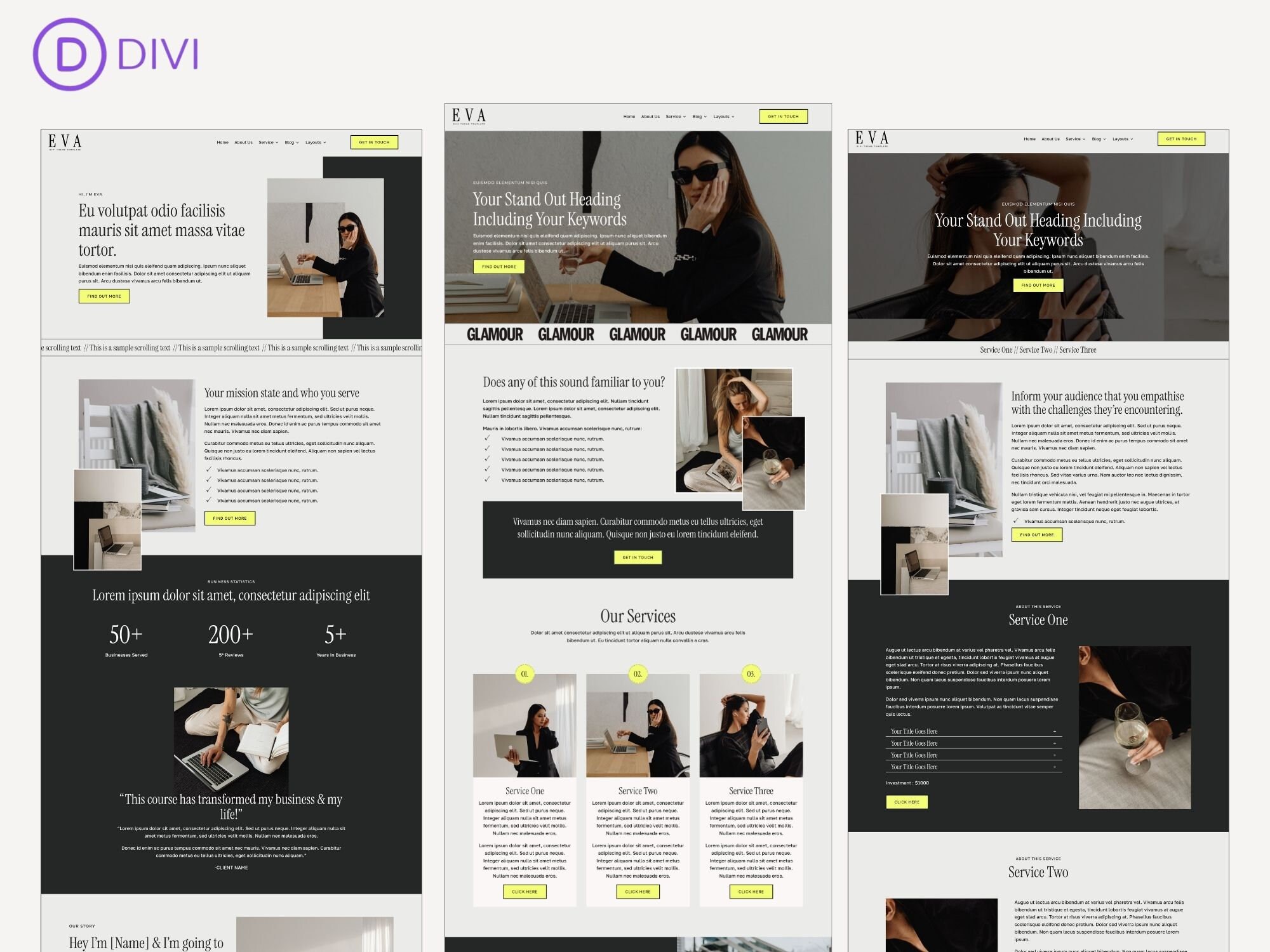 Website Template for Divi Theme & Wordpress | Wordpress Divi Theme ...