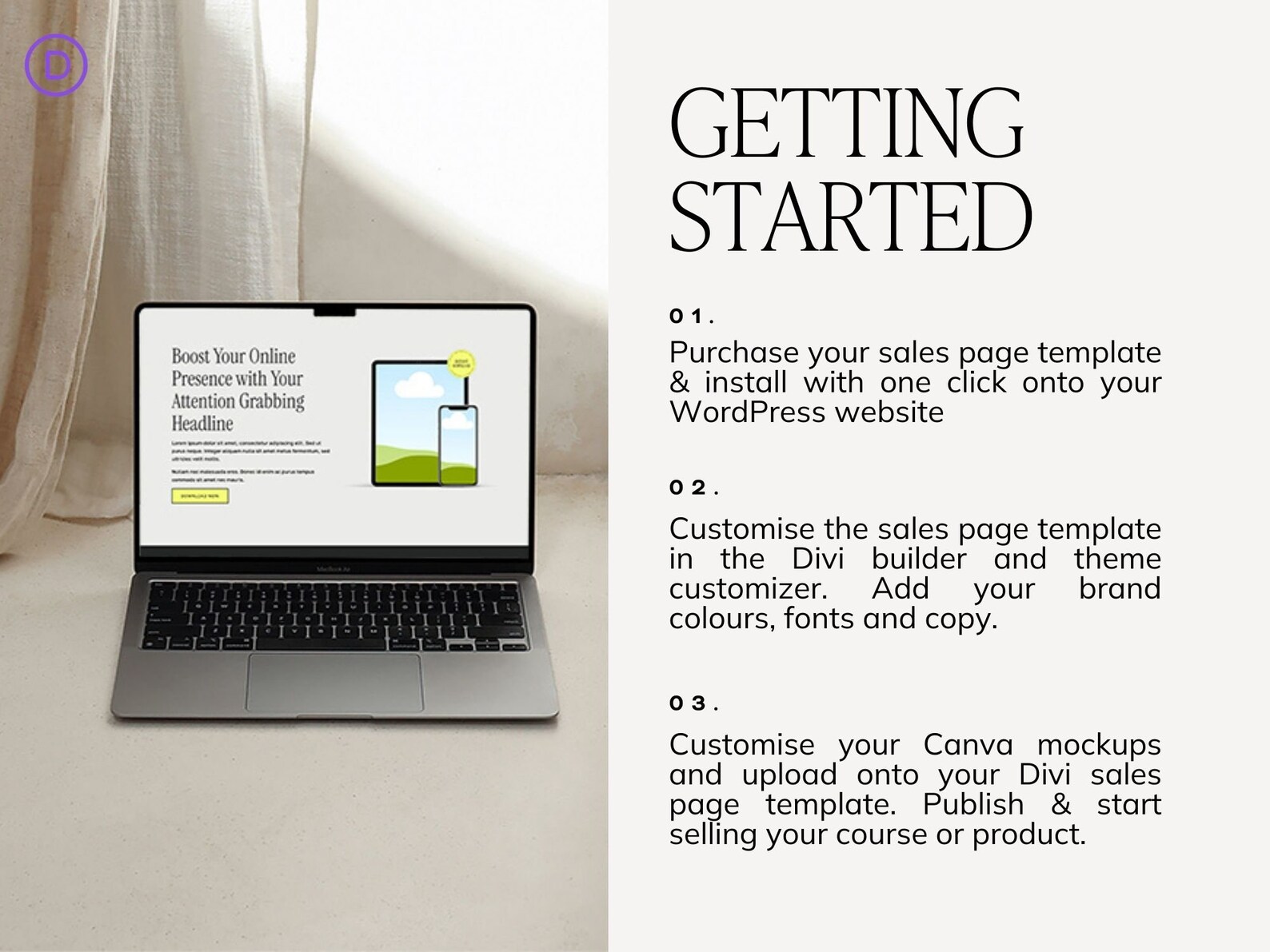 Divi Opt-in Page | Lead Magnet Page Template for Divi Theme & Wordpress ...