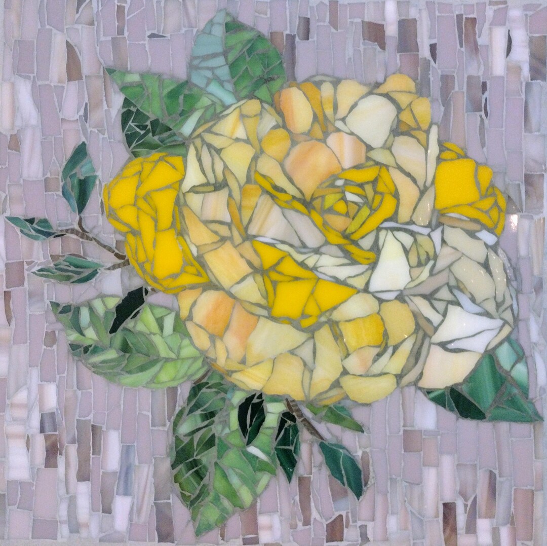 Yellow Rose Mosaic Art Print - Etsy
