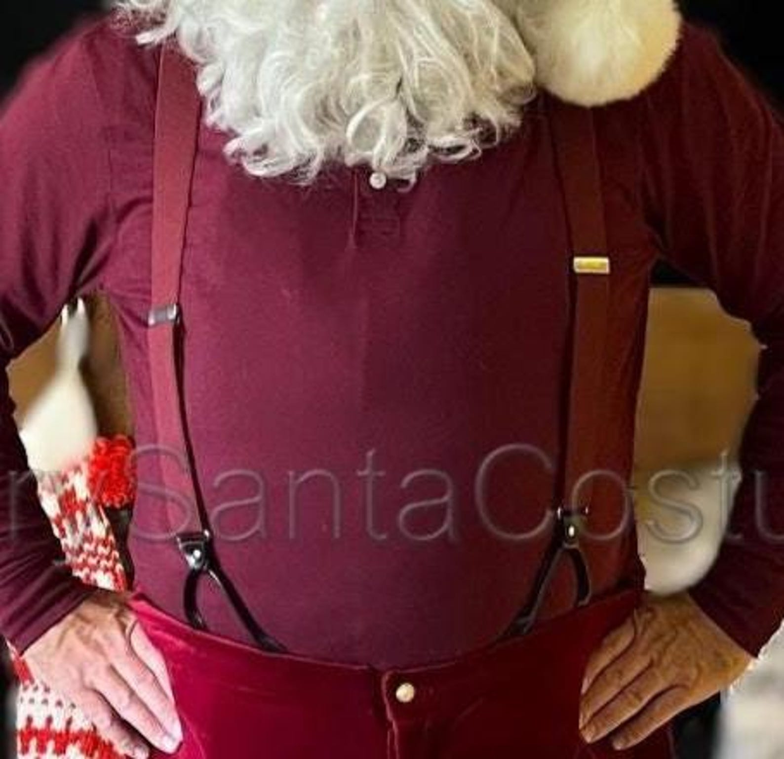 Deluxe Button Braces in Ruby Red - Etsy