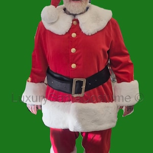 Coco-cola Style Santa Jacket in Christmas Red Velvet and Fur Trim - Etsy