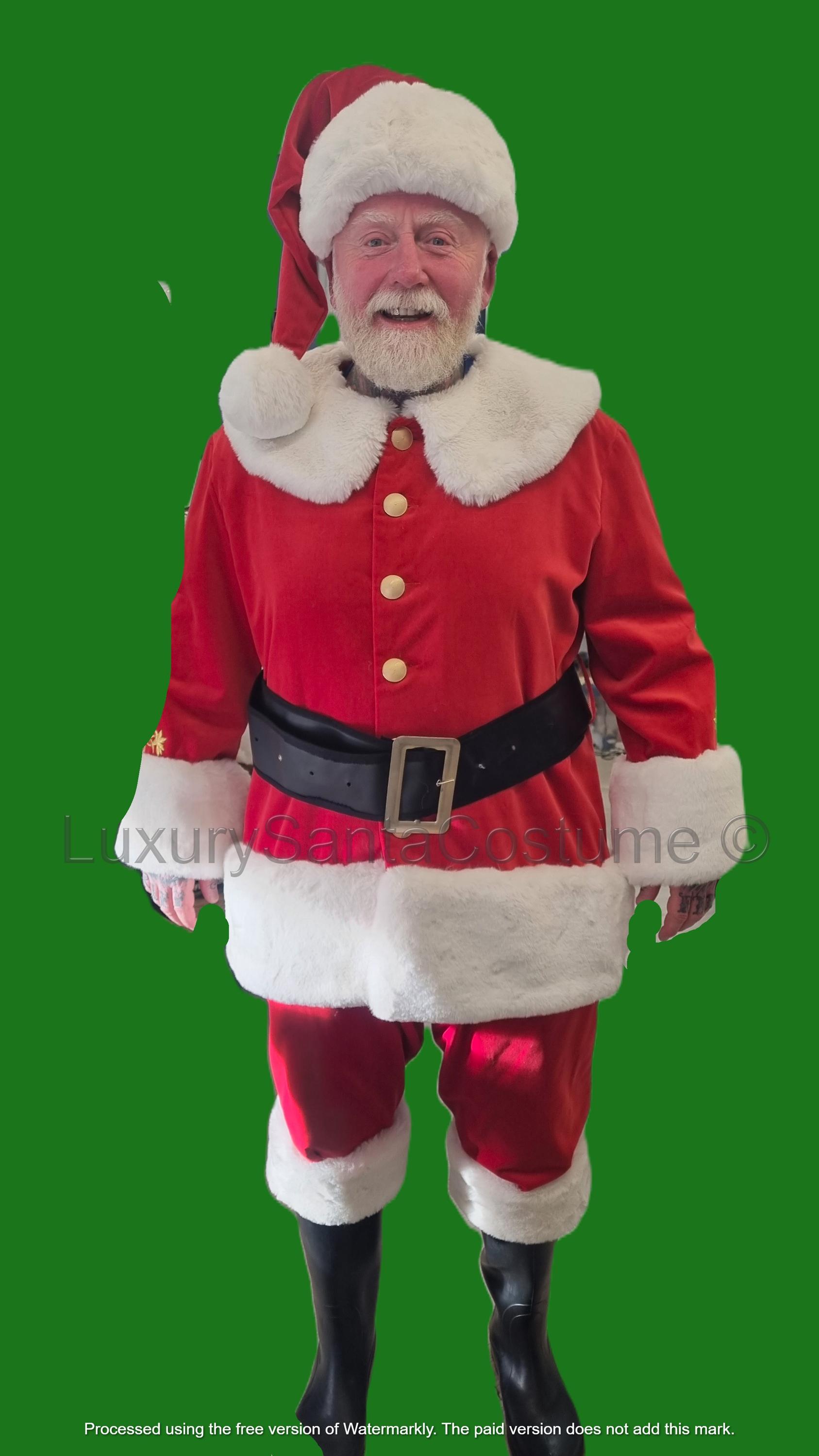 Coco-cola Style Santa Jacket in Deluxe Christmas Red Velvet Santa ...