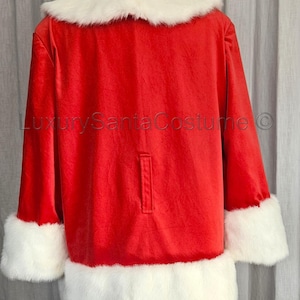 Coco-cola Style Santa Jacket in Christmas Red Velvet and Fur Trim - Etsy
