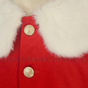 Coco-cola Style Santa Jacket in Christmas Red Velvet and Fur Trim - Etsy