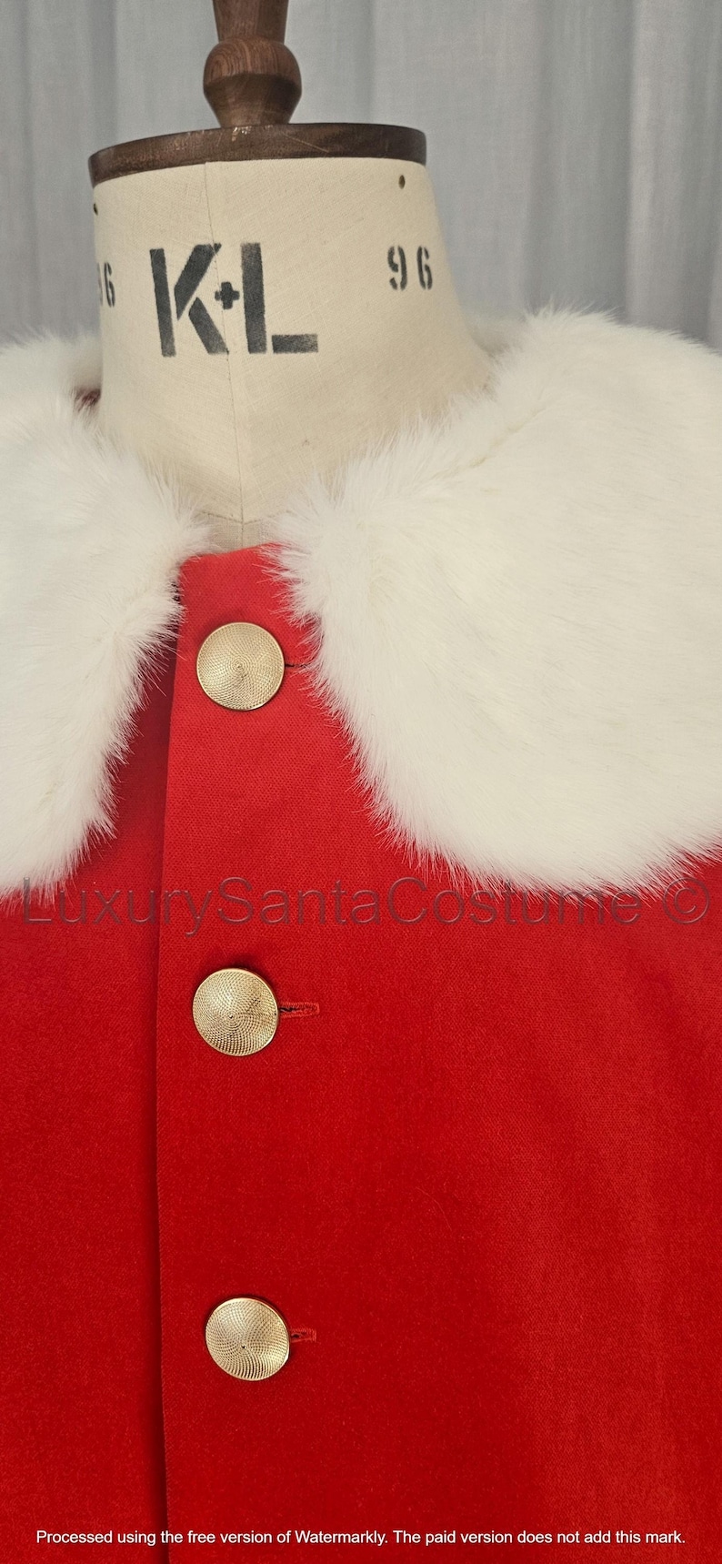 Coco-cola Style Santa Jacket in Deluxe Christmas Red Velvet Santa ...