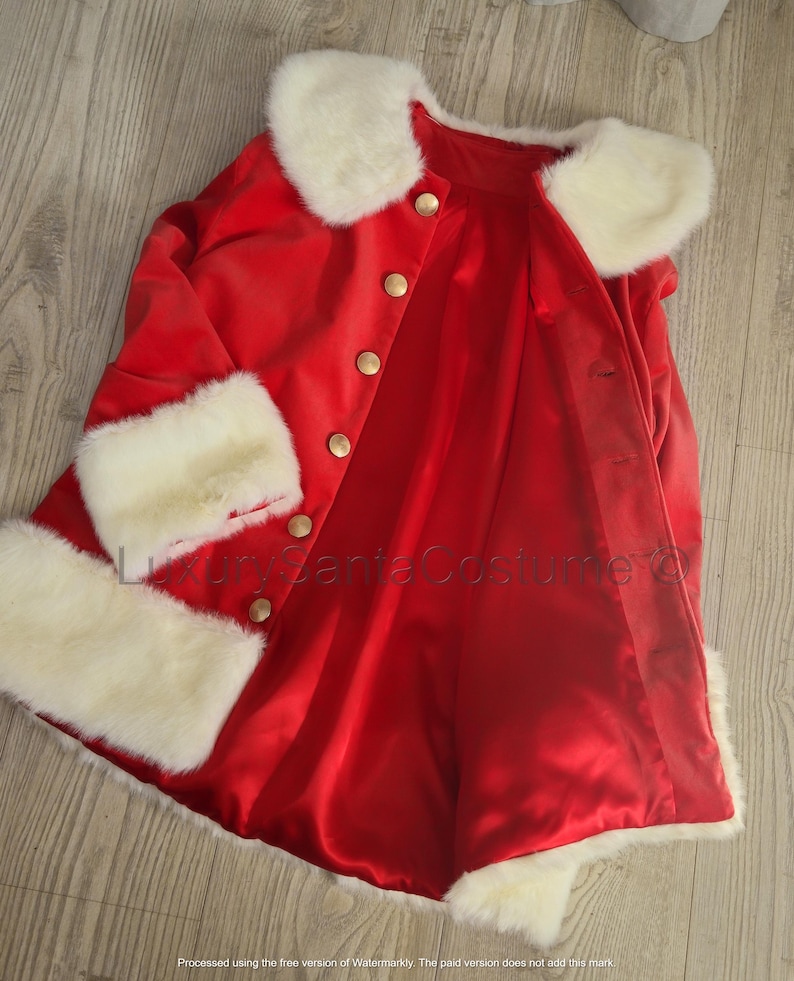 Coco-cola Style Santa Jacket in Deluxe Christmas Red Velvet Santa ...