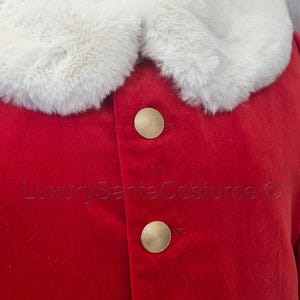 Coco-cola Style Santa Jacket in Christmas Red Velvet and Fur Trim - Etsy