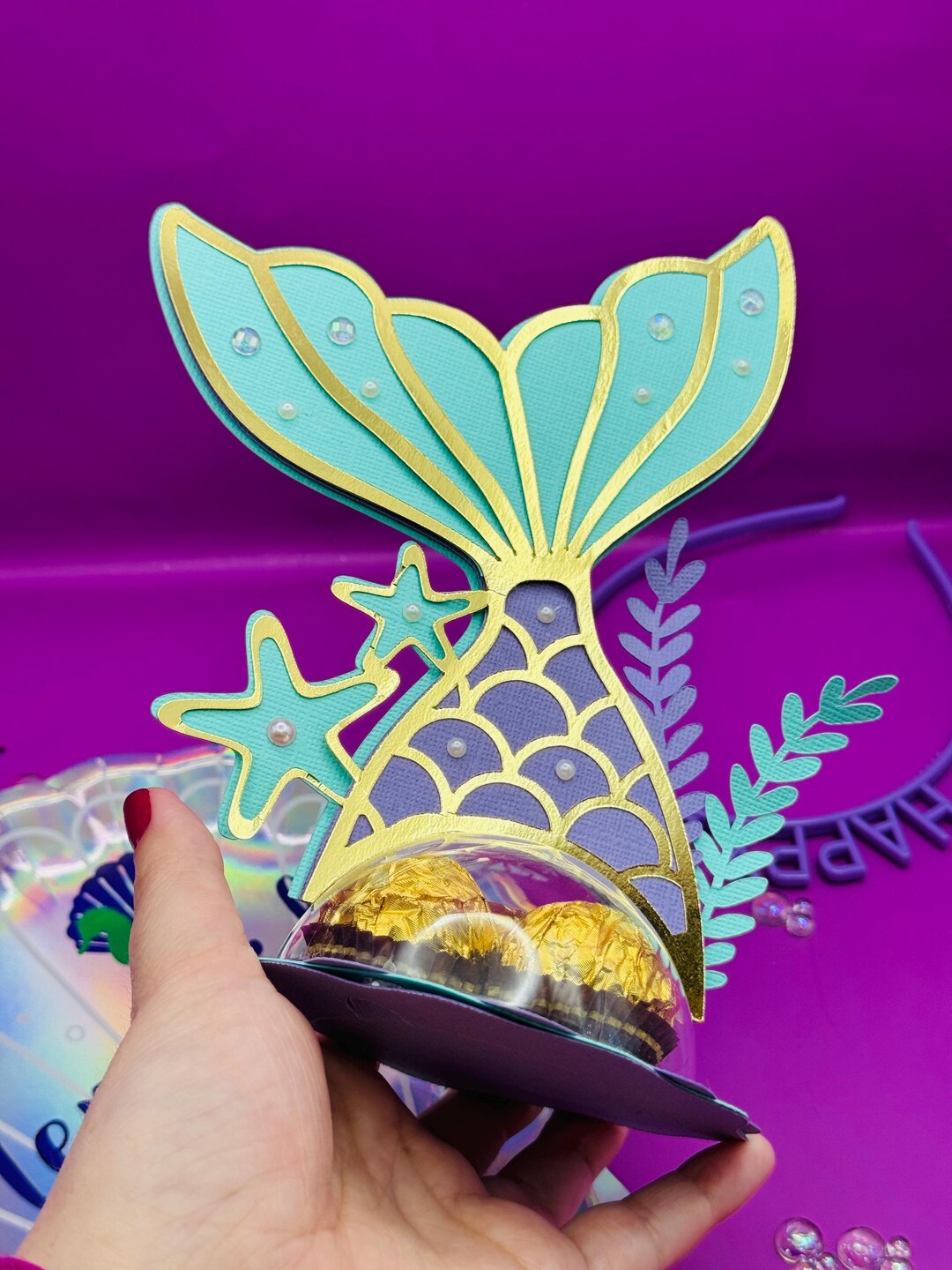 Mermaid Tail Candy Holder: Party Favor, Dessert Table Decoration - Etsy