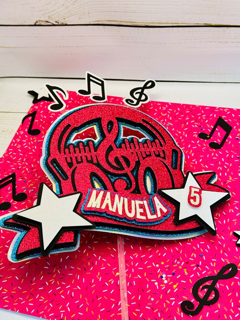 Glitter Music Cake Topper: Custom Headphone Theme Party Decor - Etsy