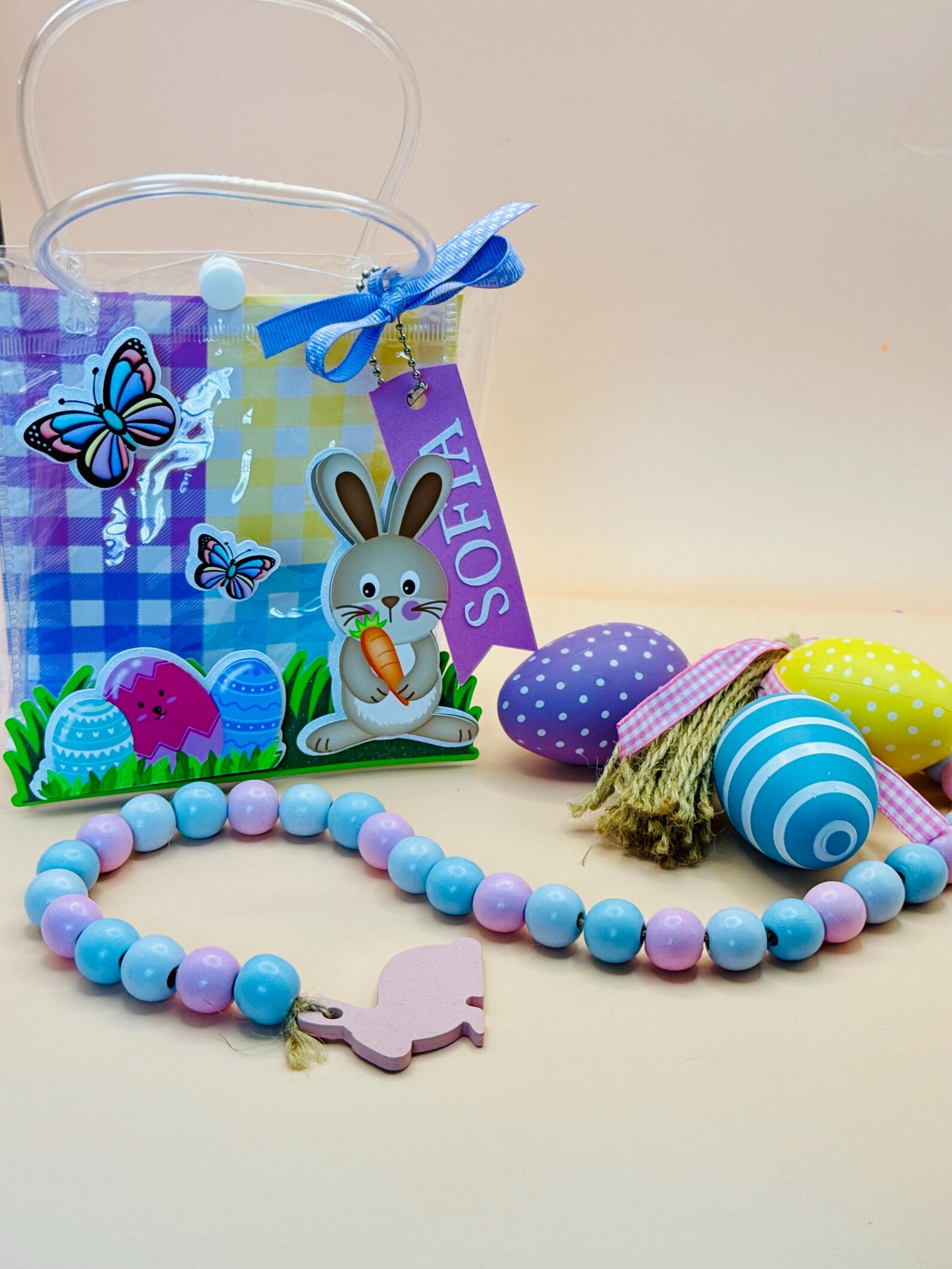 Easter Bunny Gift Bags With Handles Easter Egg Hunt Bag for Kids ...