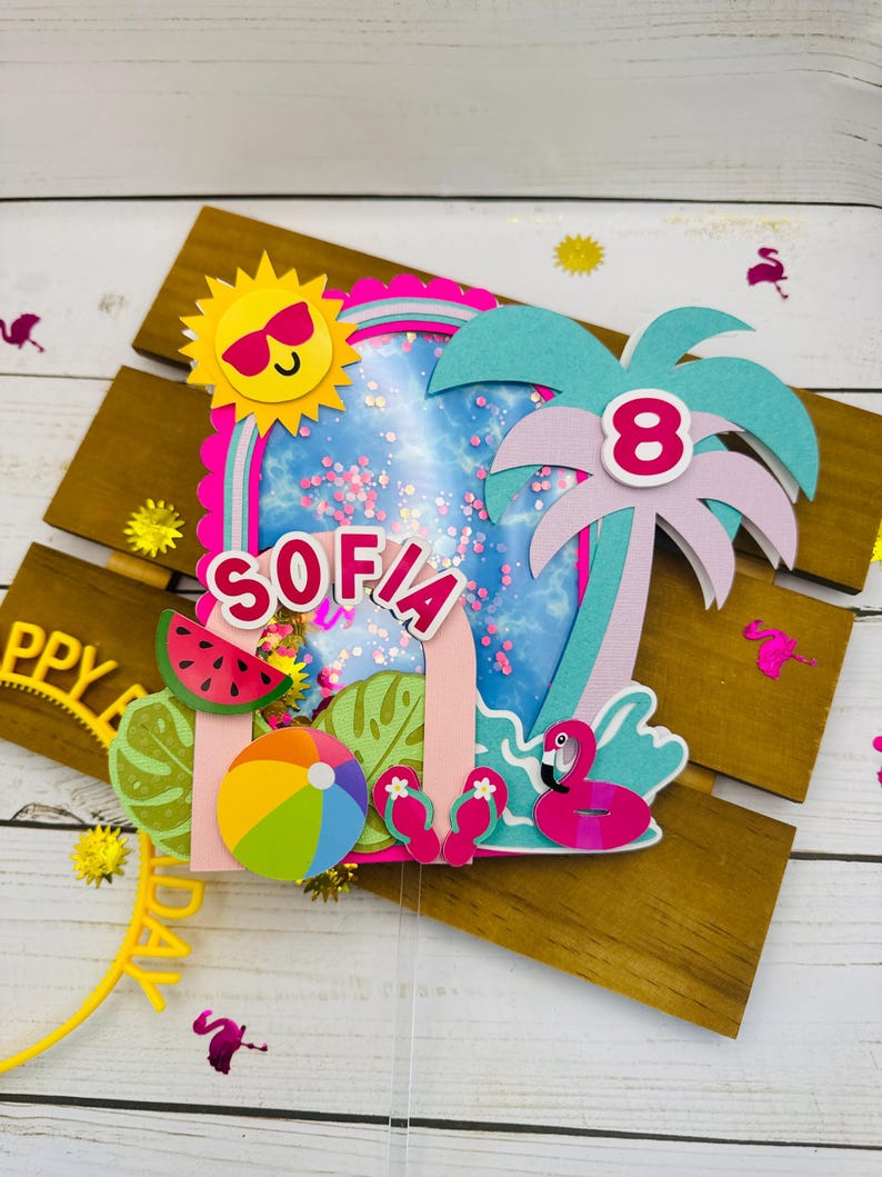 Pool Party Cake Topper: Splish Splash Summer Birthday Decoration - Etsy