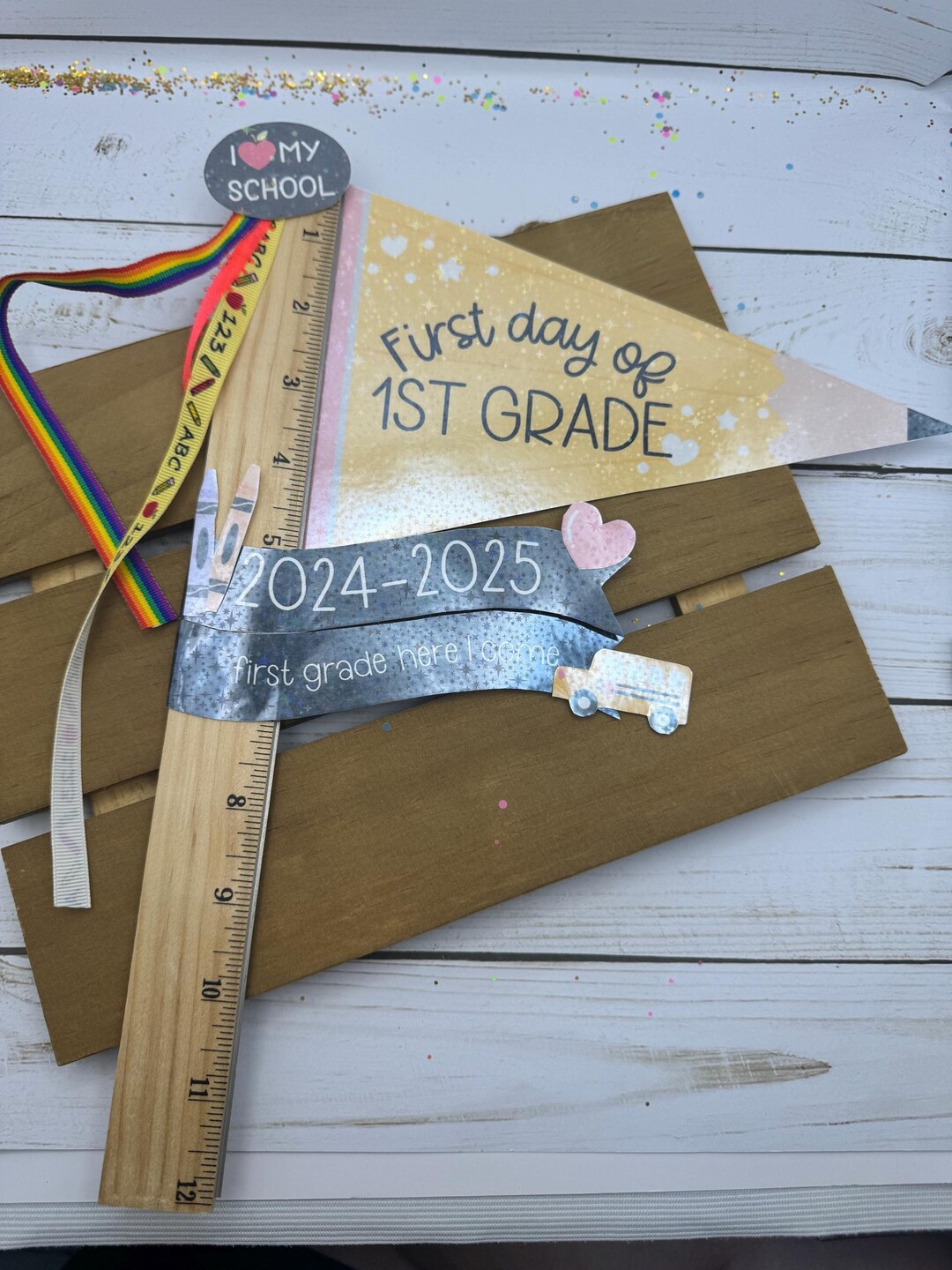 First Day of School Flags Back to School Pennant Flags First Day of ...