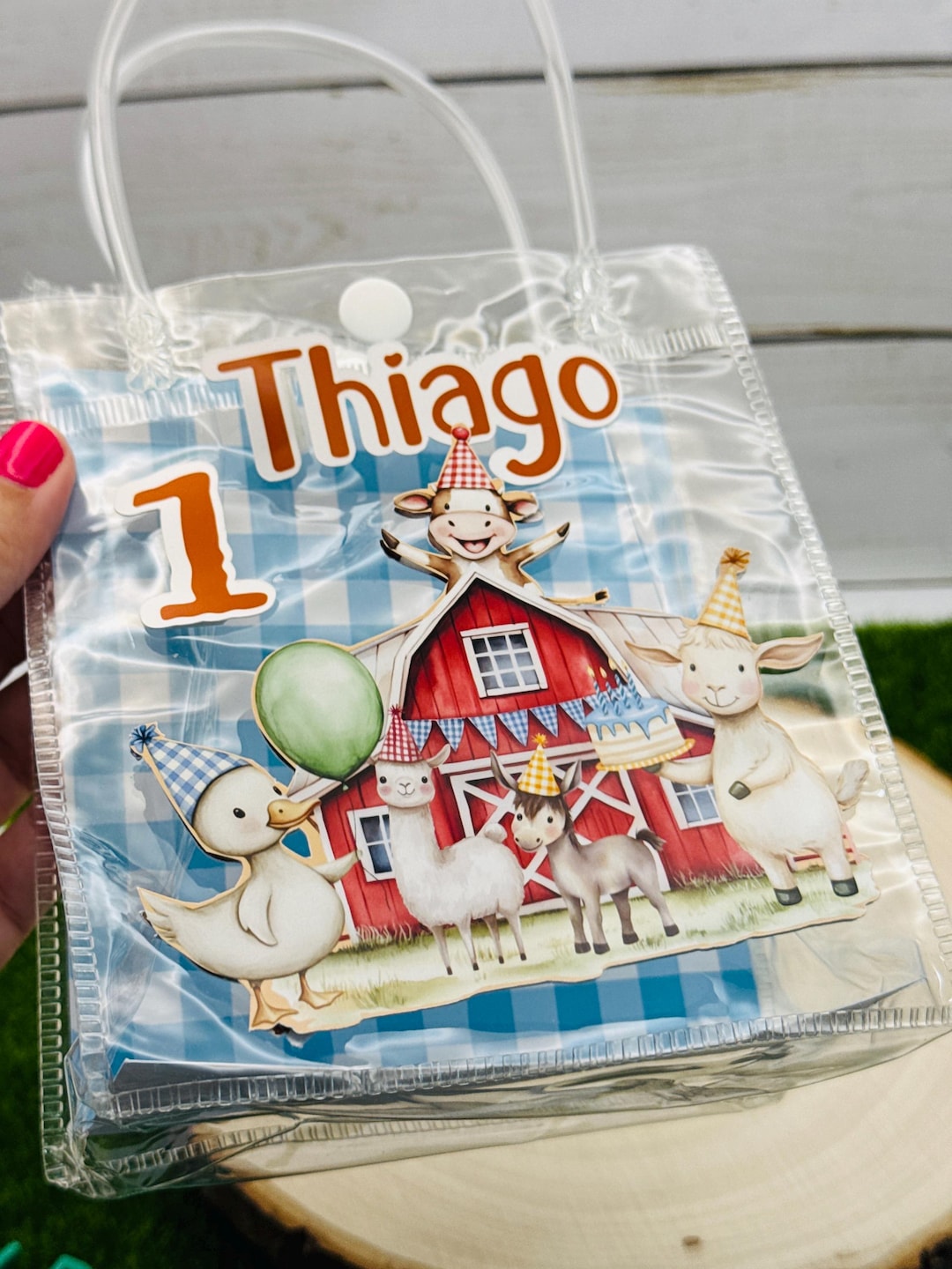 Farm Animal Birthday Favor Bag: Barnyard Party, Clear PVC - Etsy