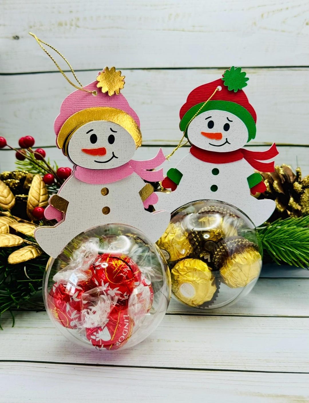 Snowman Candy Holder:christmas Treat Holder Stocking Stuffer Gift for ...