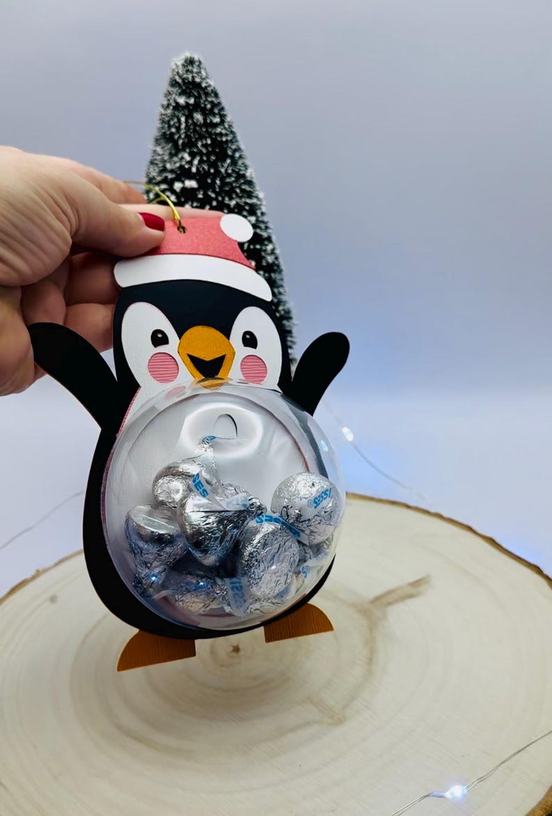Penguin Christmas Candy Holder Candy Gift Classmates Favor Christmas ...