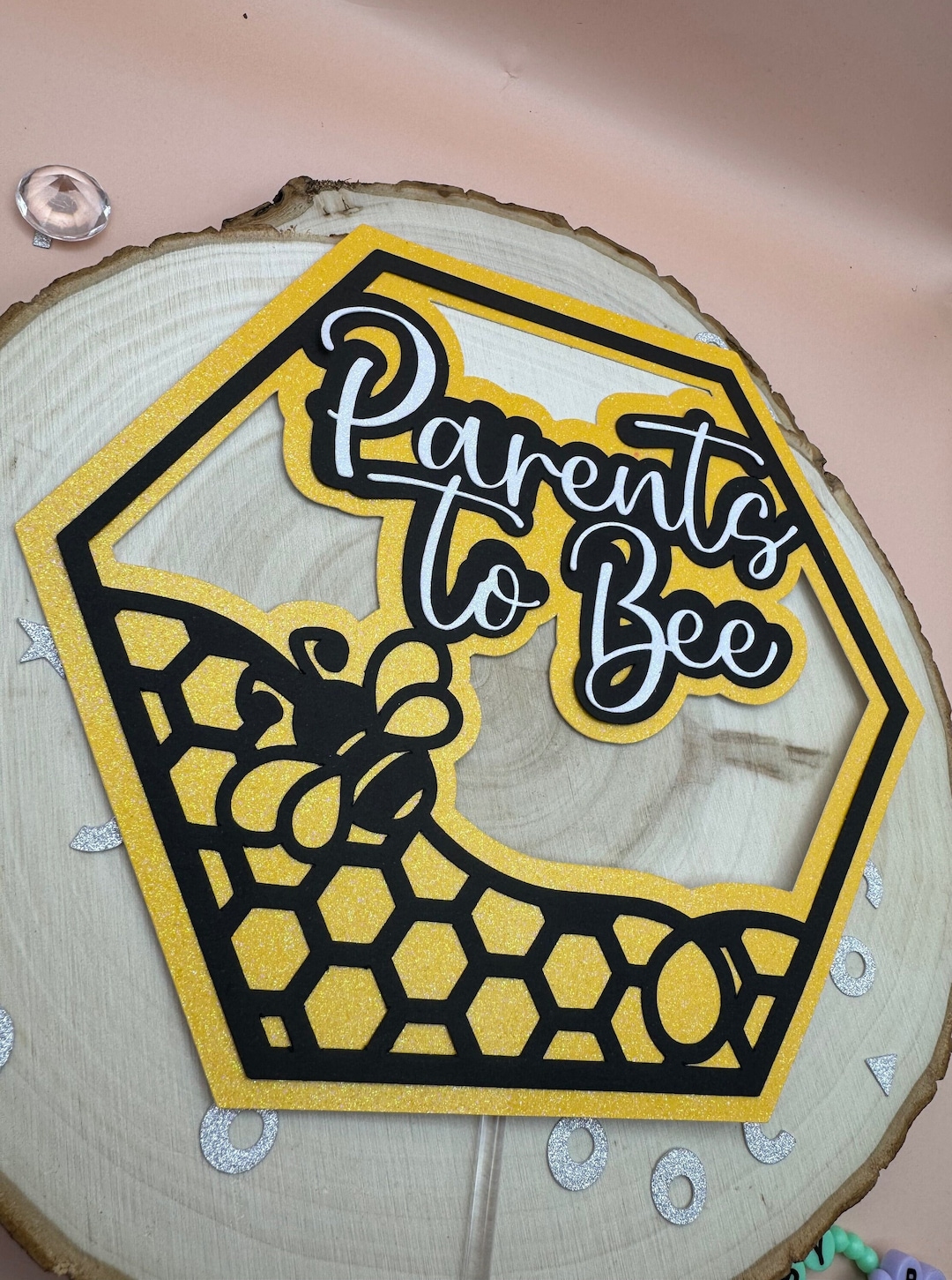 Parents to Bee Cake Topper,baby Shower Cake Topper, Baby Announcement ...