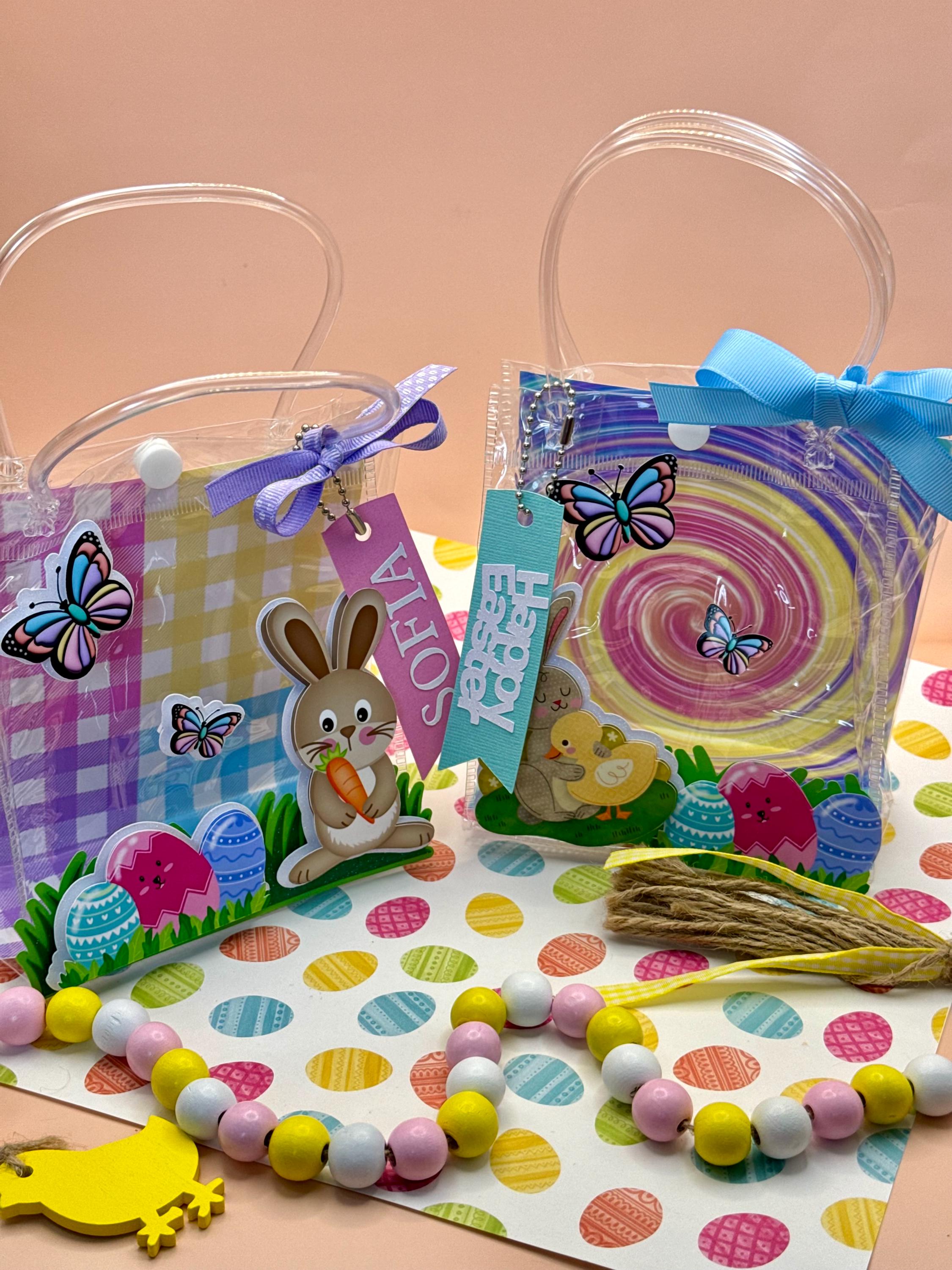 Easter Bunny Gift Bags With Handles Easter Egg Hunt Bag for Kids ...