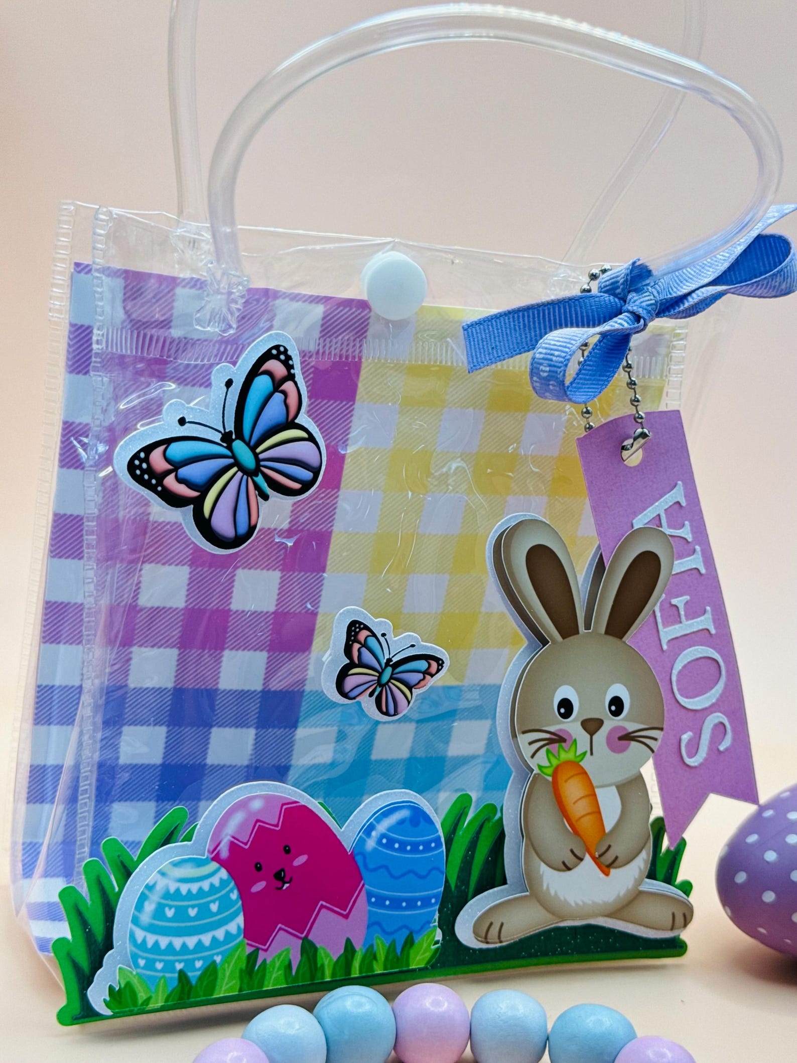 Easter Bunny Gift Bags With Handles Easter Egg Hunt Bag for Kids ...