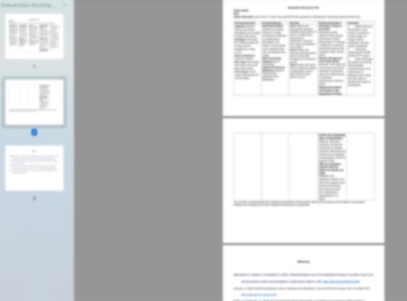 Dehydration Nursing Care Plan, APA Style, Includes References - Etsy
