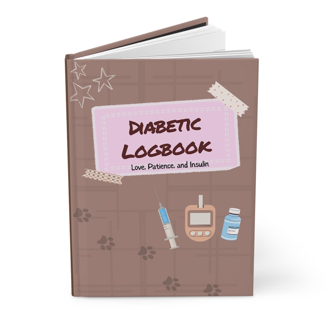 Diabetic Logbook | Hardcover Matte Blank Journal for Insulin Tracking ...
