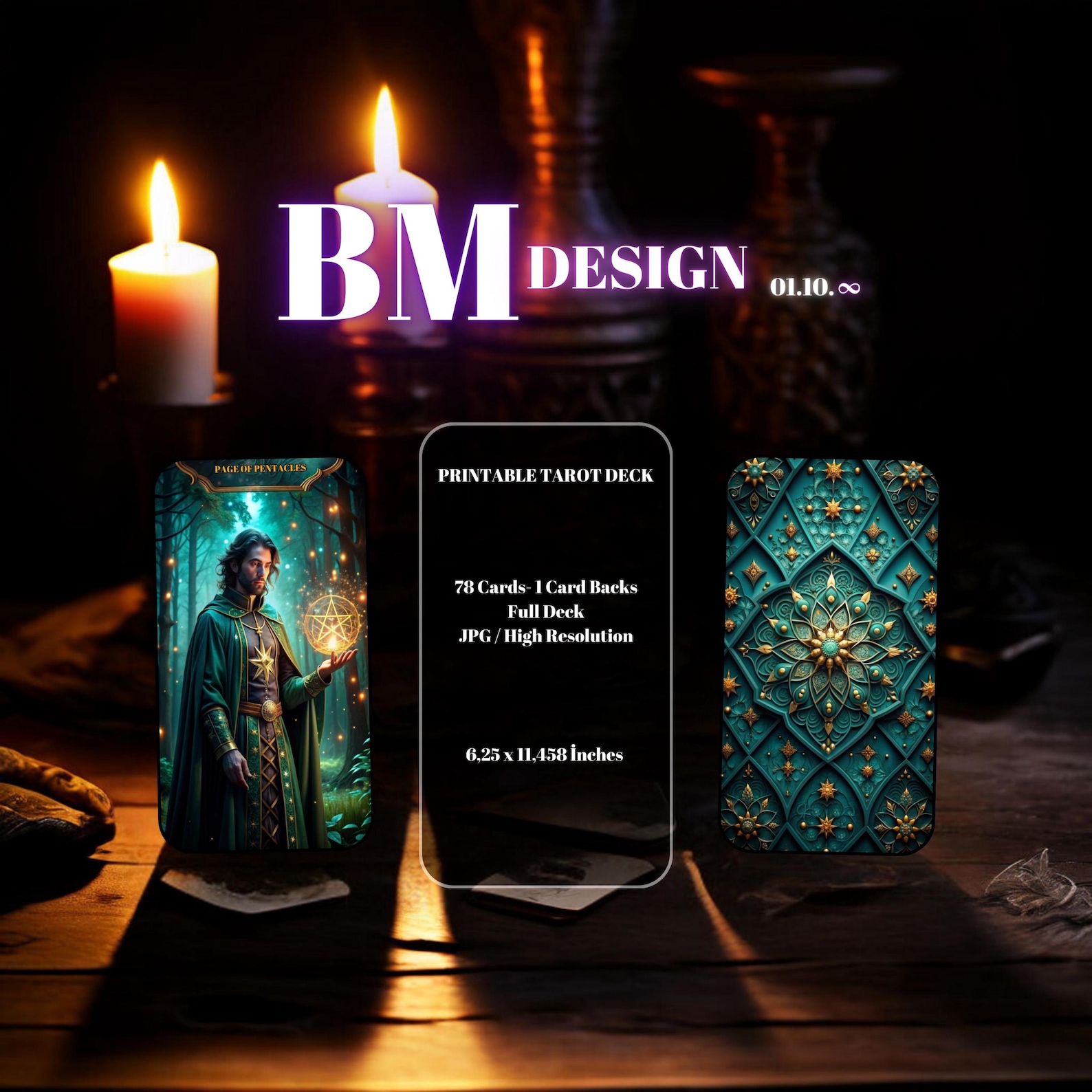 Digital Tarot Deck Card , Complete Tarot With 78 Cards , Printable ...