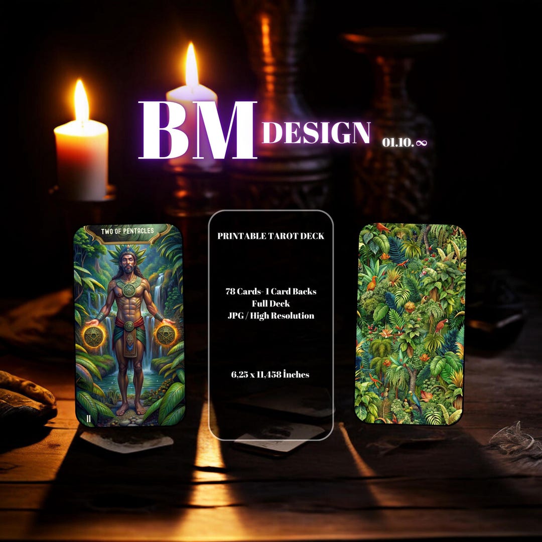 Digital Tarot Deck Card , Complete Tarot With 78 Cards , Printable ...