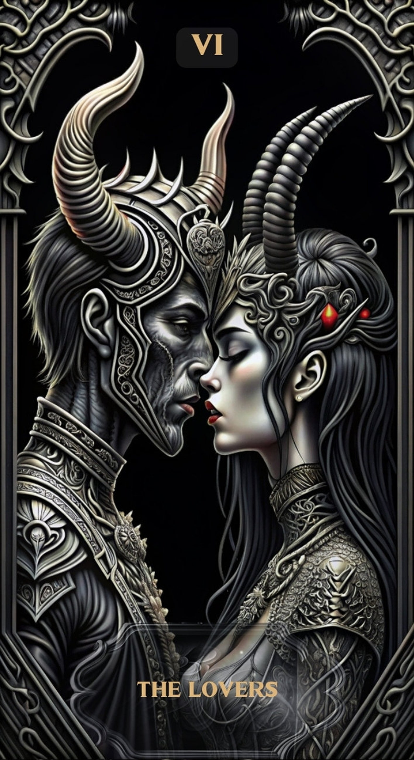 Digital Tarot Deck Card , Complete Tarot With 78 Cards , Black and ...