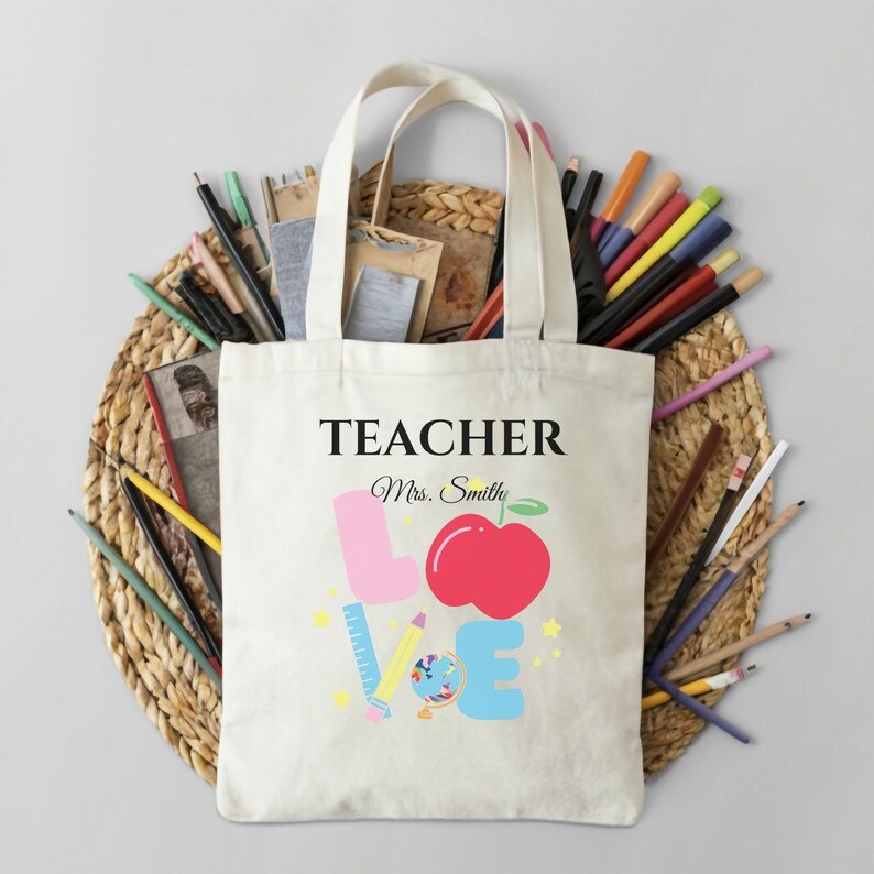 Personalized Teacher Tote Bag Gift for Teachers Teacher Life Tote ...