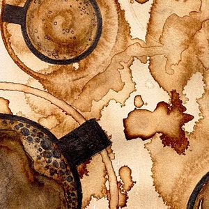 Let's Get Lattes! Coffee & Graphite Painting - PRINT - Etsy