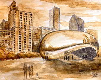 Let's Get Lattes! Coffee & Graphite Painting - PRINT - Etsy