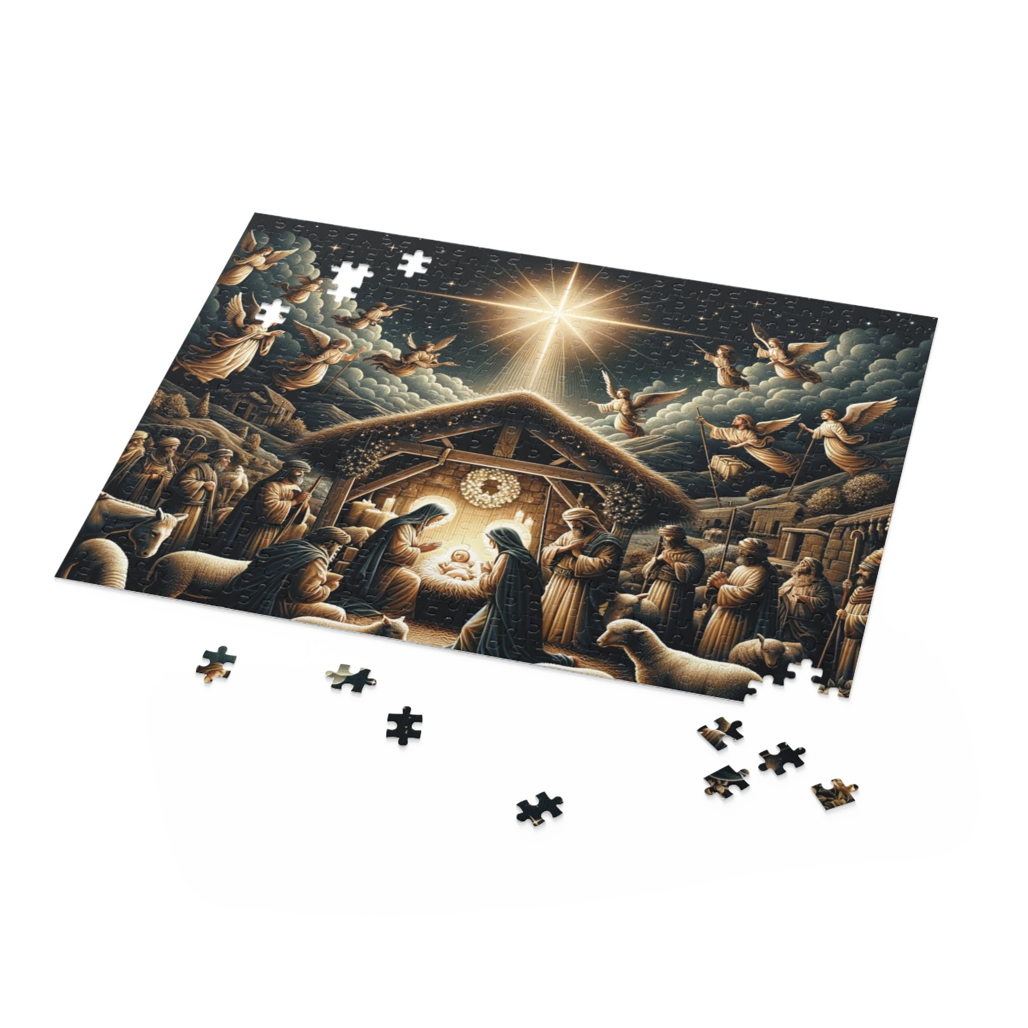 The Birth of Jesus Christ Nativity Scene Puzzle 120, 252, 500-piece - Etsy