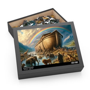 Noah's Ark Bible Story Puzzle 120, 252, 500-piece - Etsy