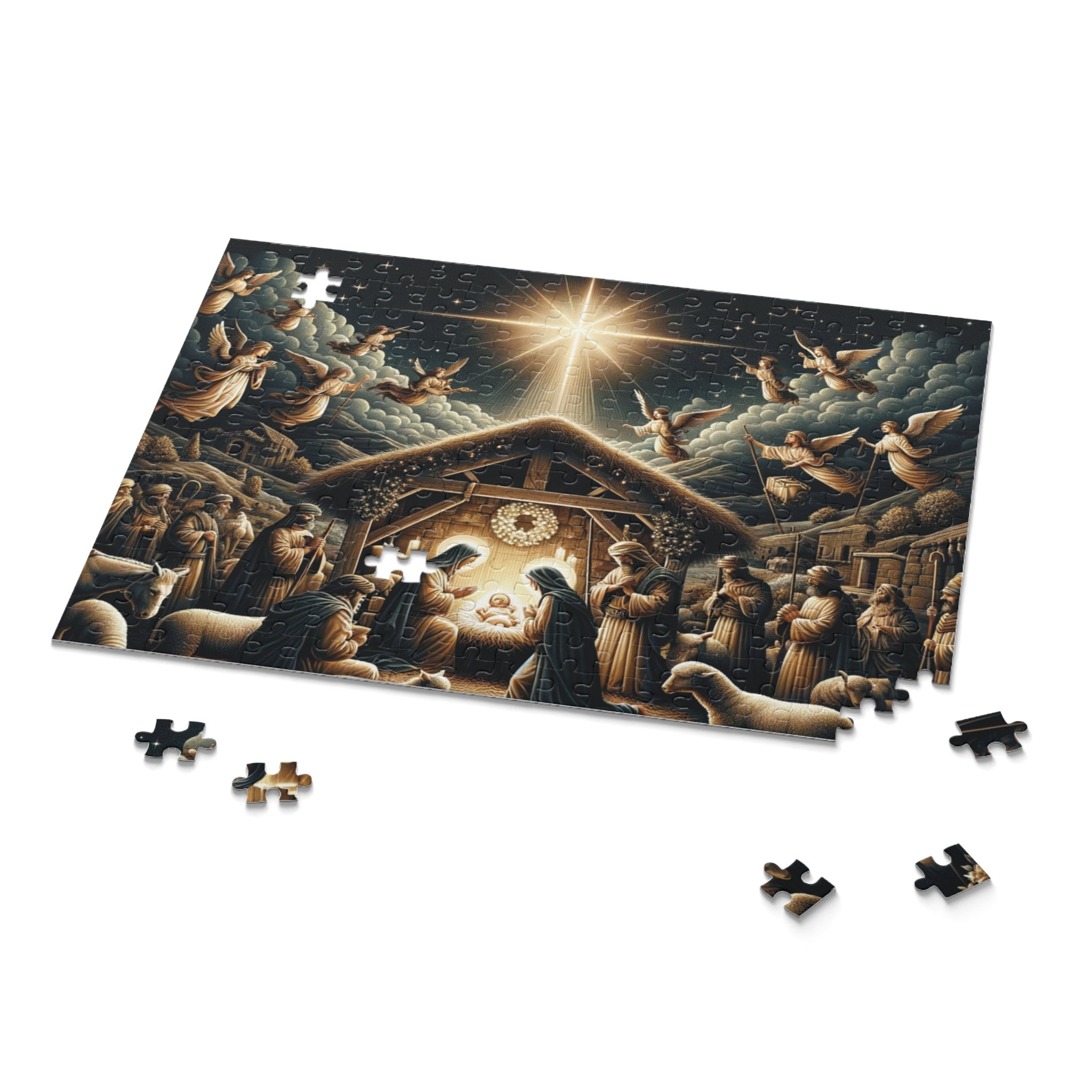 The Birth of Jesus Christ Nativity Scene Puzzle 120, 252, 500-piece - Etsy