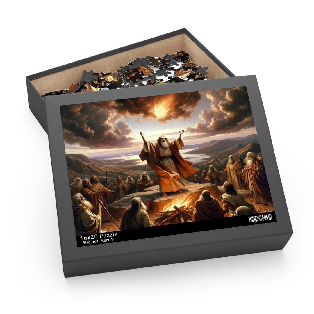 Story of Elijah: Prophet Elijah at Mount Carmel Puzzle 120, 252, 500 ...