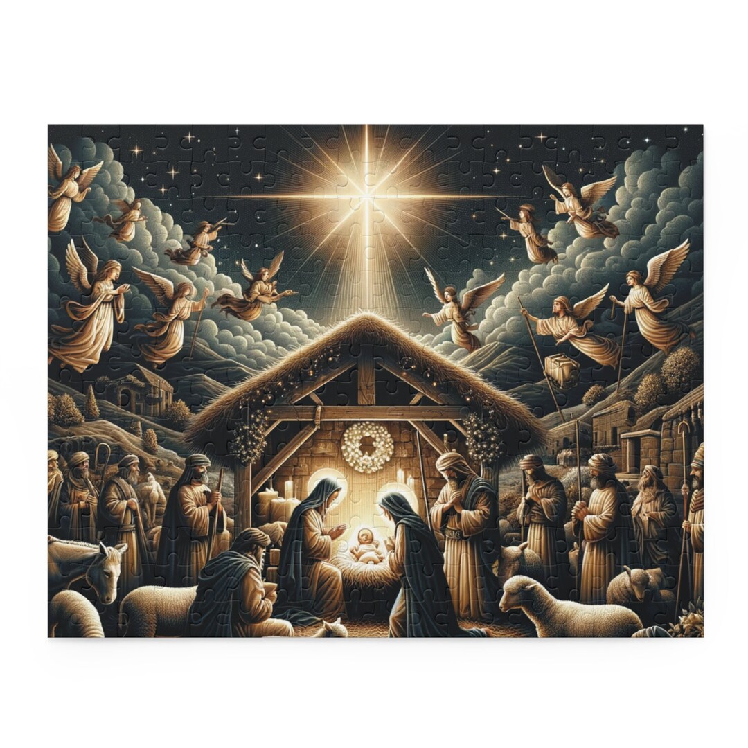 The Birth of Jesus Christ Nativity Scene Puzzle 120, 252, 500-piece - Etsy
