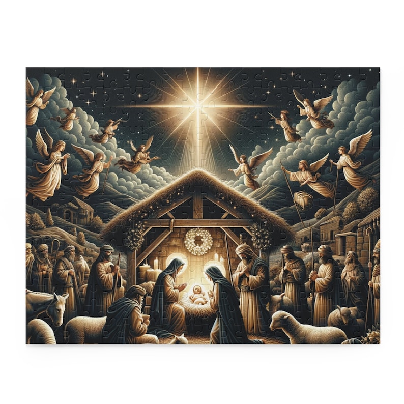 The Birth of Jesus Christ Nativity Scene Puzzle 120, 252, 500-piece - Etsy