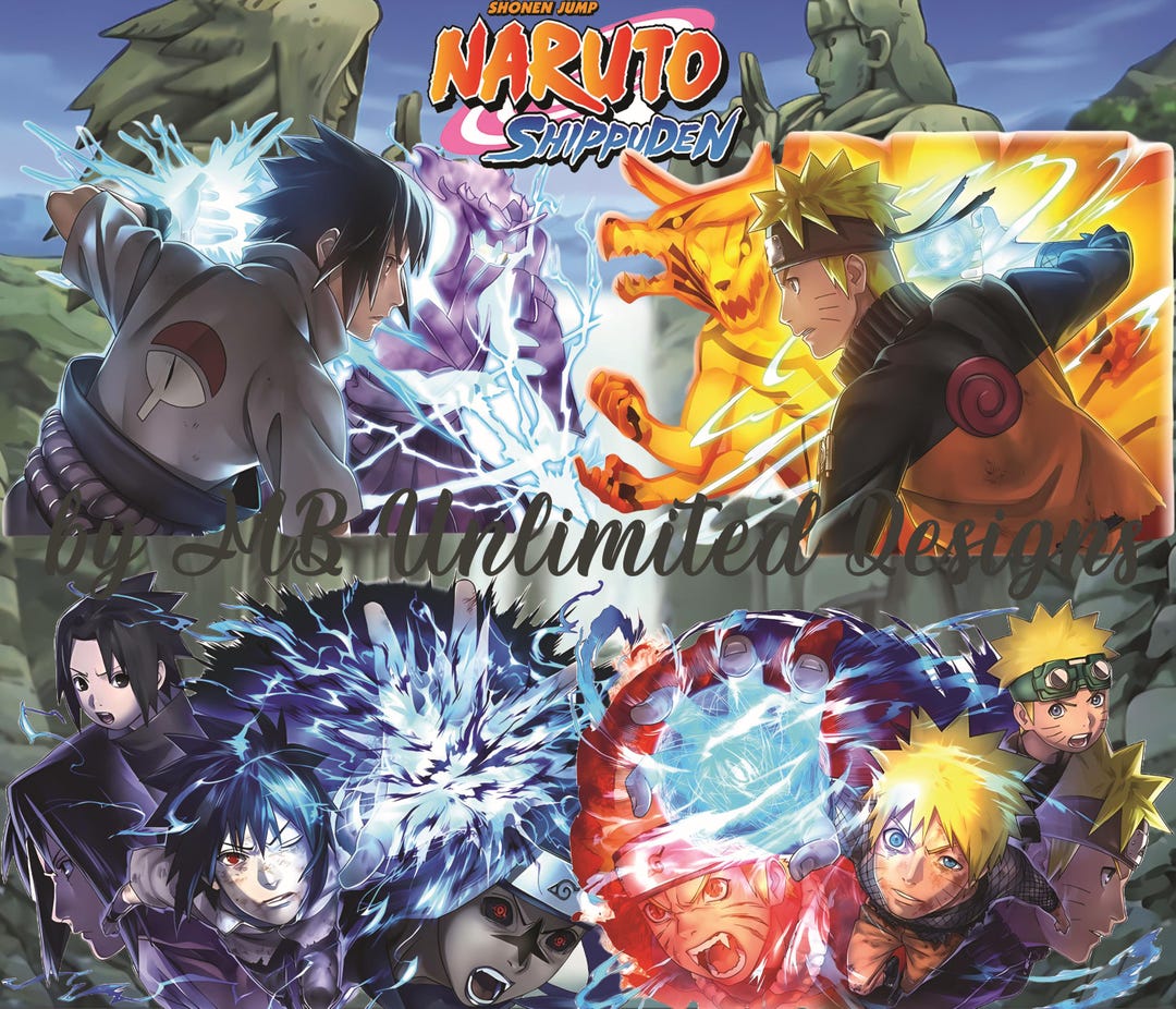 Naruto Shippuden Final Battle Skinny Tumbler 20oz Wrap Sublimation ...