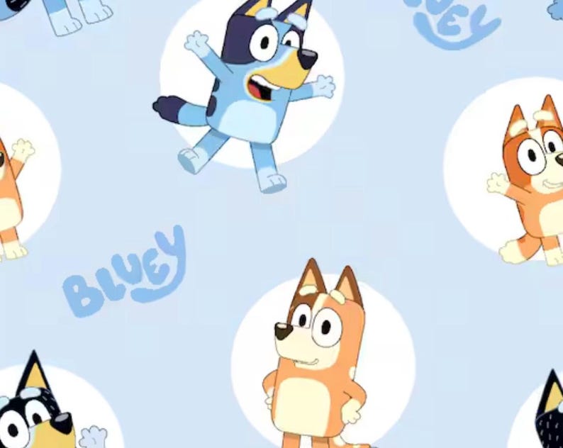 Bluey Fabric Collection - Etsy