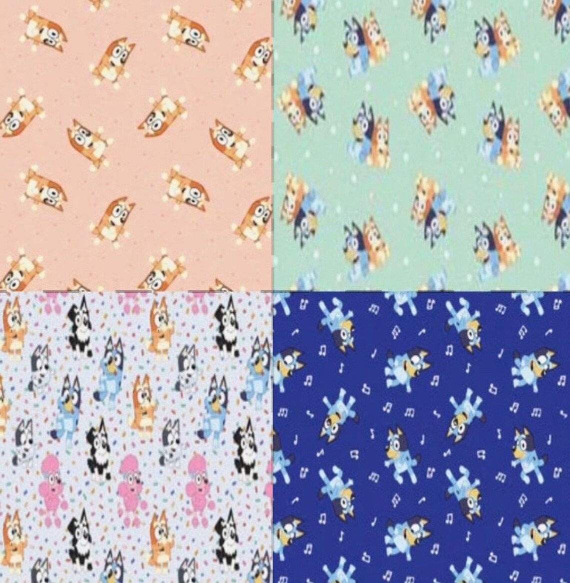 Bluey Fabric Collection - Etsy