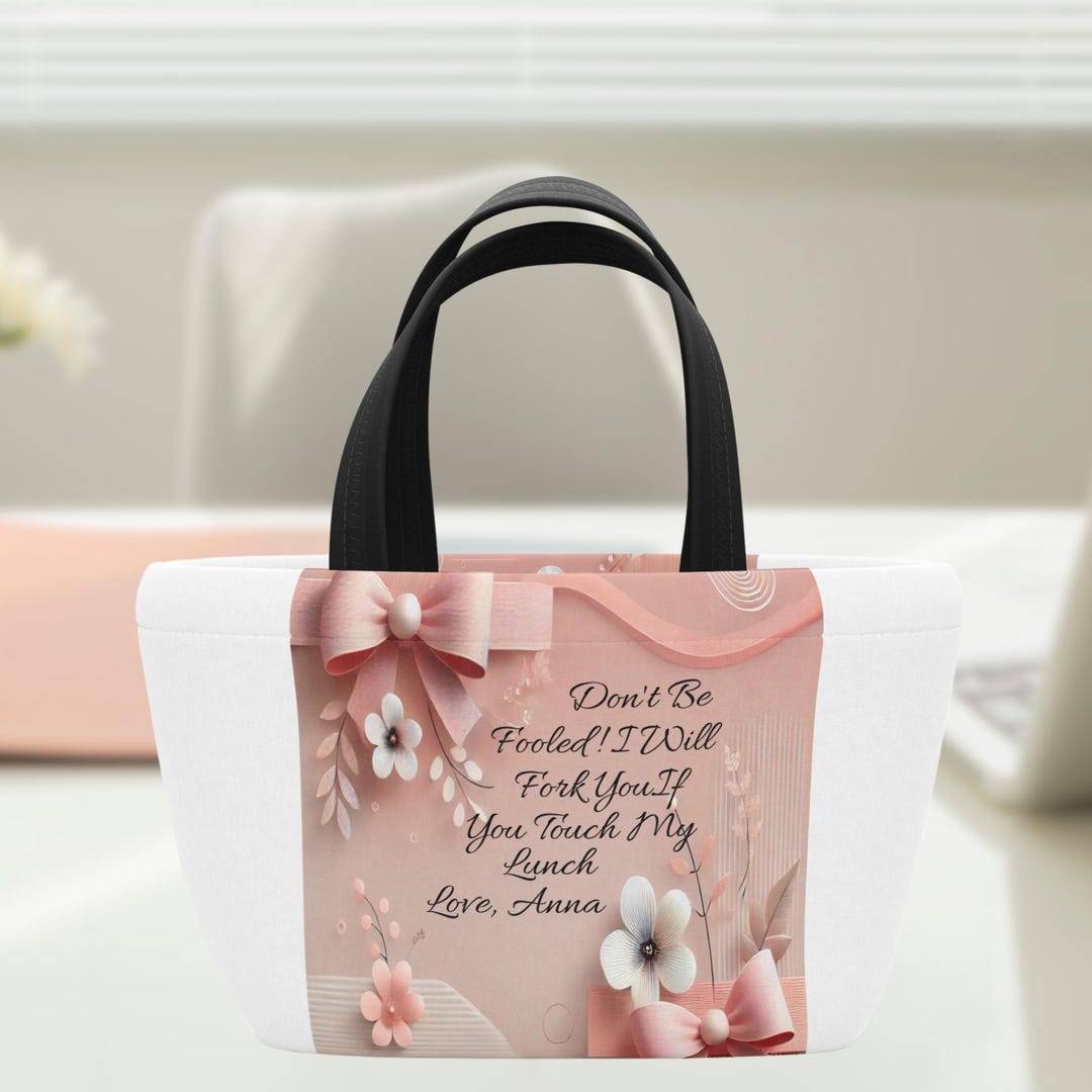 Sassy Sips & Snacks Pink Coquette Personalized Insulated Carry Food ...