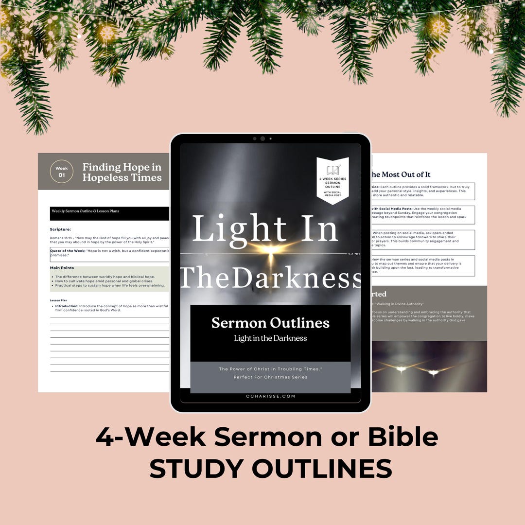 Light in the Darkness Sermon Series: 4-week Bible Study (digital ...