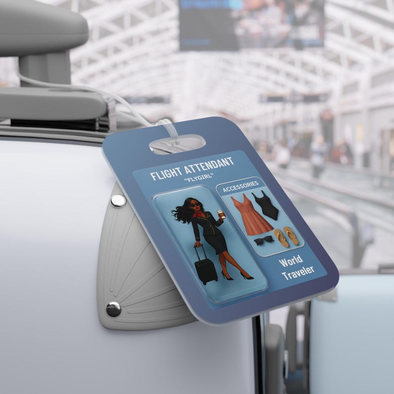 Personalized Action Figure Flight Attendant Base Tags Flight Crew ...