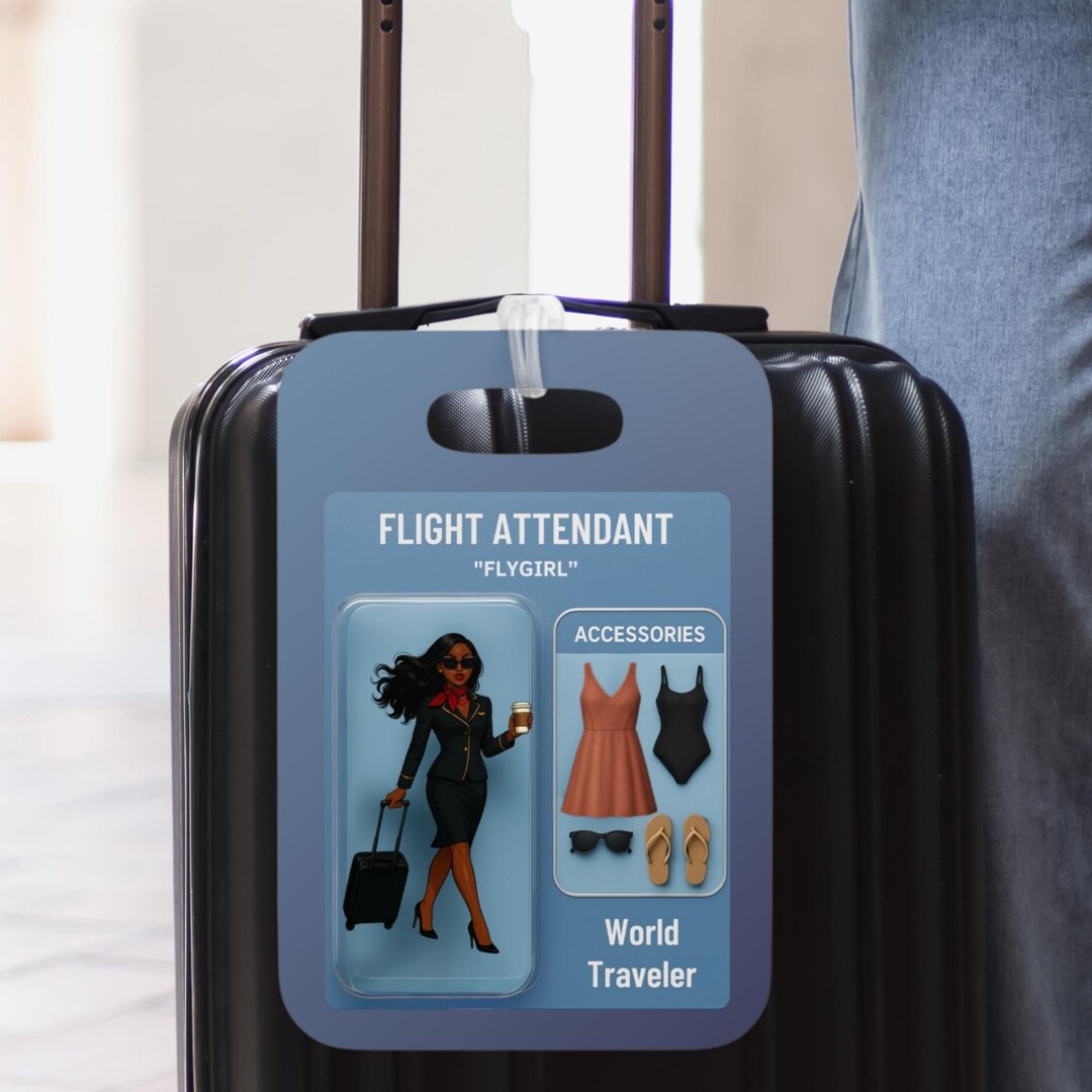 Personalized Flight Attendant Luggage Tag: Flight Crew Bag Accessory - Etsy