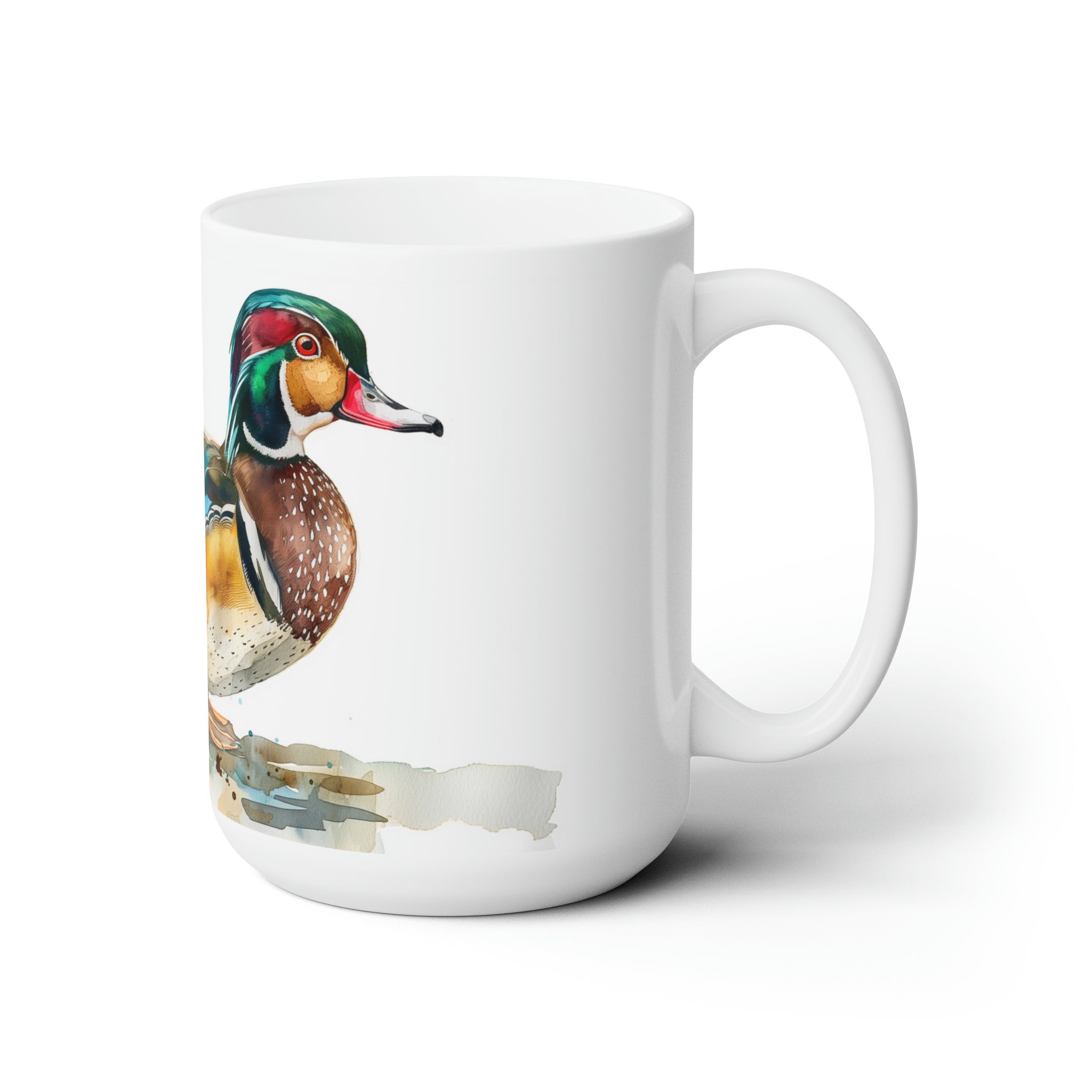 Wood Duck Mug 15oz Duck Mug, Wood Duck Watercolor Mug Gift for Dad. - Etsy